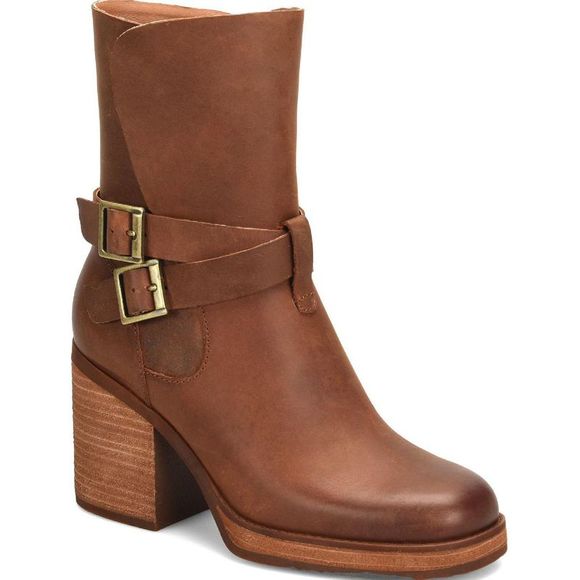 Kork-Ease | Shoes | Korks Womens Meegan Brown Leather Block Heel Combat ...